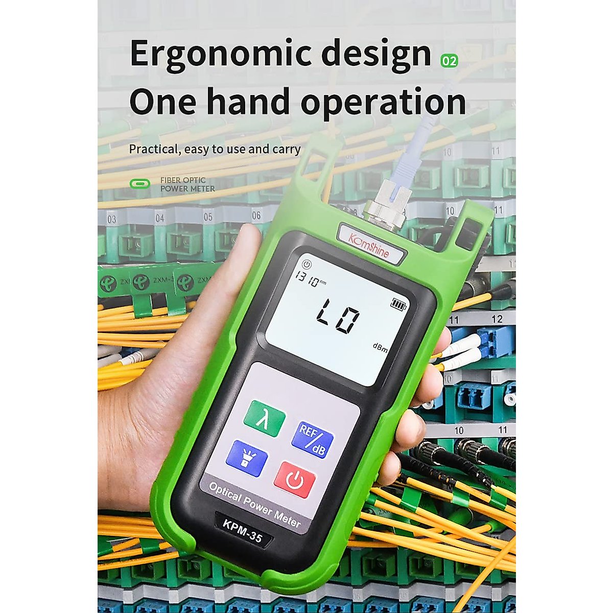 KomShine KPM-35 Optic Fiber Power Meter with Measurement Range -70~+10dBm, Self Calibration Function