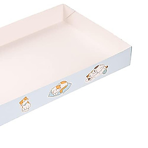 ＡＷＨＡＯ Disposable Cat Litter Box Litter Pan Kitty Travel Toilet Potty Toilet for Indoor Cats, Blue 35x25.5x5cm