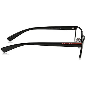 Prada Linea Rossa Lifestyle PS 50GV 1AB1O1 Black Metal Rectangle Eyeglasses 55mm