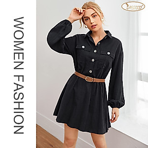 JASGOOD 3 Pack Women’s Leather Belts for Jeans Pants Fashion Ladies Belt with Gold Buckle