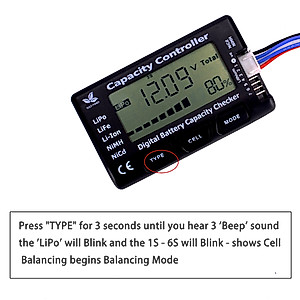 FPVking RC CellMeter-7 Digital Battery Capacity Checker Controller Tester for LiPo LiFe Li-ion NiMH Nicd