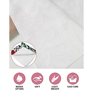 Hokiten Christmas Tree Waffle Kitchen Towels Dishcloths, Merry Christmas Xmas Tree Winter Snowflake Absorbent Dish Towels | Hand Towels for Bathroom/Bar, 12 x 12 Inch, 2 Pcs