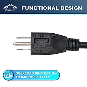 Tech Drive High Velocity Floor Fan,12 inch Heavy Duty Metal Industrial Fans,3 Powerful Speed,360° Adjustable Tilting and All Metal Construction, Black