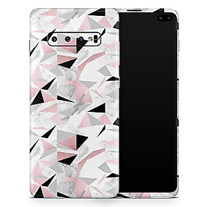 DesignSkinz Karamfila Marble & Rose Gold v7 Protective Vinyl Decal Wrap Skin Cover Compatible with The Samsung Galaxy S20 (Screen Trim & Back Glass Skin)