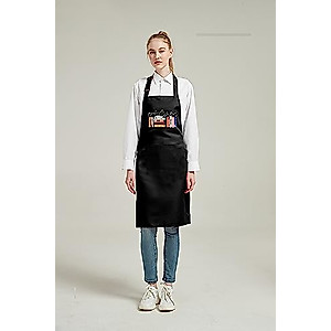 Singer Taylor Album Apron for Women with Pockets,Womens Aprons Waterproof Cooking Aprons with Adjustable Neck Strap and Long Ties for Swift Fans,