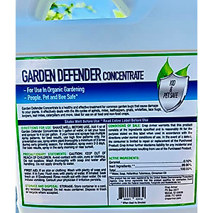 Garden Defender Concentrate | A Safe & Effective Treatment to Control unwanted pests in Your Home Garden Including All Species of aphids, Mites, leafhoppers, gnats, whiteflies and More!