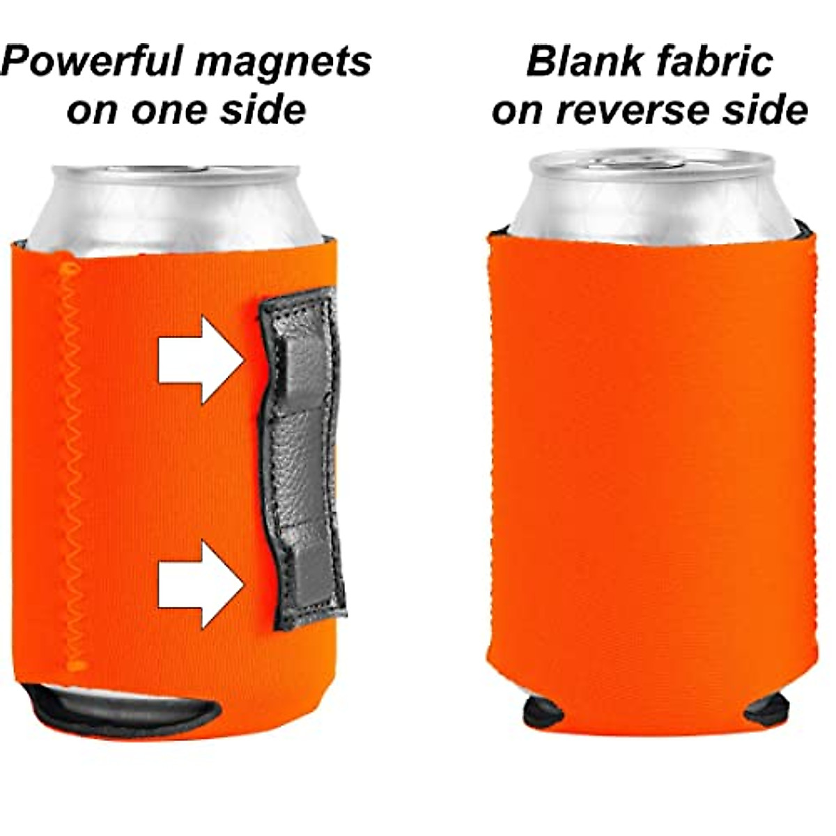 Blank Magnetic Can Coolie (1, Orange)