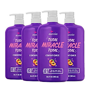 Aussie For Damage â Paraben-Free Total Miracle Conditioner w/Apricot, 30.4 fl oz/bottle (4 Count)