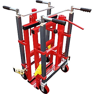 Hydraulic Furniture Mover Equipment Mover Crate Mover (Set of 2),Heavy Duty Moving Dolly, 3960 lbs Capacity, Pake Handling Tools (Regular Handle)