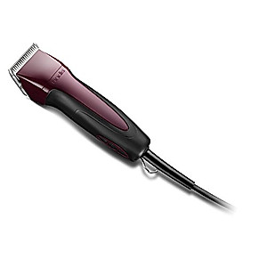 Andis Excel Pro-Animal 5-Speed Detachable Blade Clipper Kit - Professional Pet Grooming, Burgundy, SMC (65360)