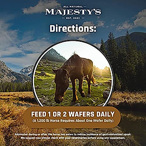 Majesty's Omega Wafers - Superior Horse / Equine Skin, Coat, and Immune Support Supplement - Omega 3, 6, 9, and Biotin - 30 Count (1 Month Supply)