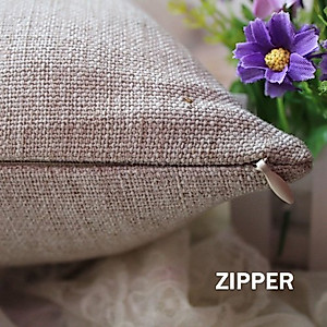 LINKWELL 18x18 inches Vintage Words Home Sweet Home Burlap Throw Pillowcase Cushion Cover (CC1289)