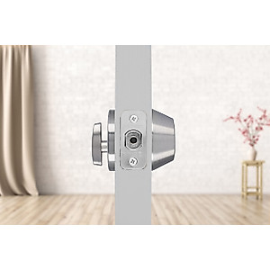 BRINKS - Transitional Single Cylinder Deadbolt, Satin Nickel - Built for Rigorous Residential Protection with ANSI Grade 2 Security (E2401-119)