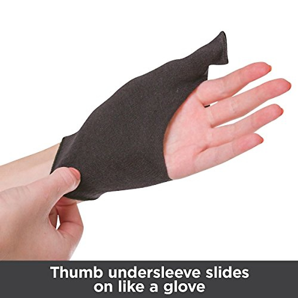 BraceAbility Undersleeve for Plastic Thumb Splint | Soft Protective Hand Sock to Wear Under Thumb & Wrist Braces