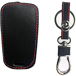 KAWIHEN Leather Key Fob Cover Fit for Compatible with Chevrolet Chevy Camaro Cruze Equinox Impala Malibu Sonic GMC Terrain OHT01060512 V2T01060512