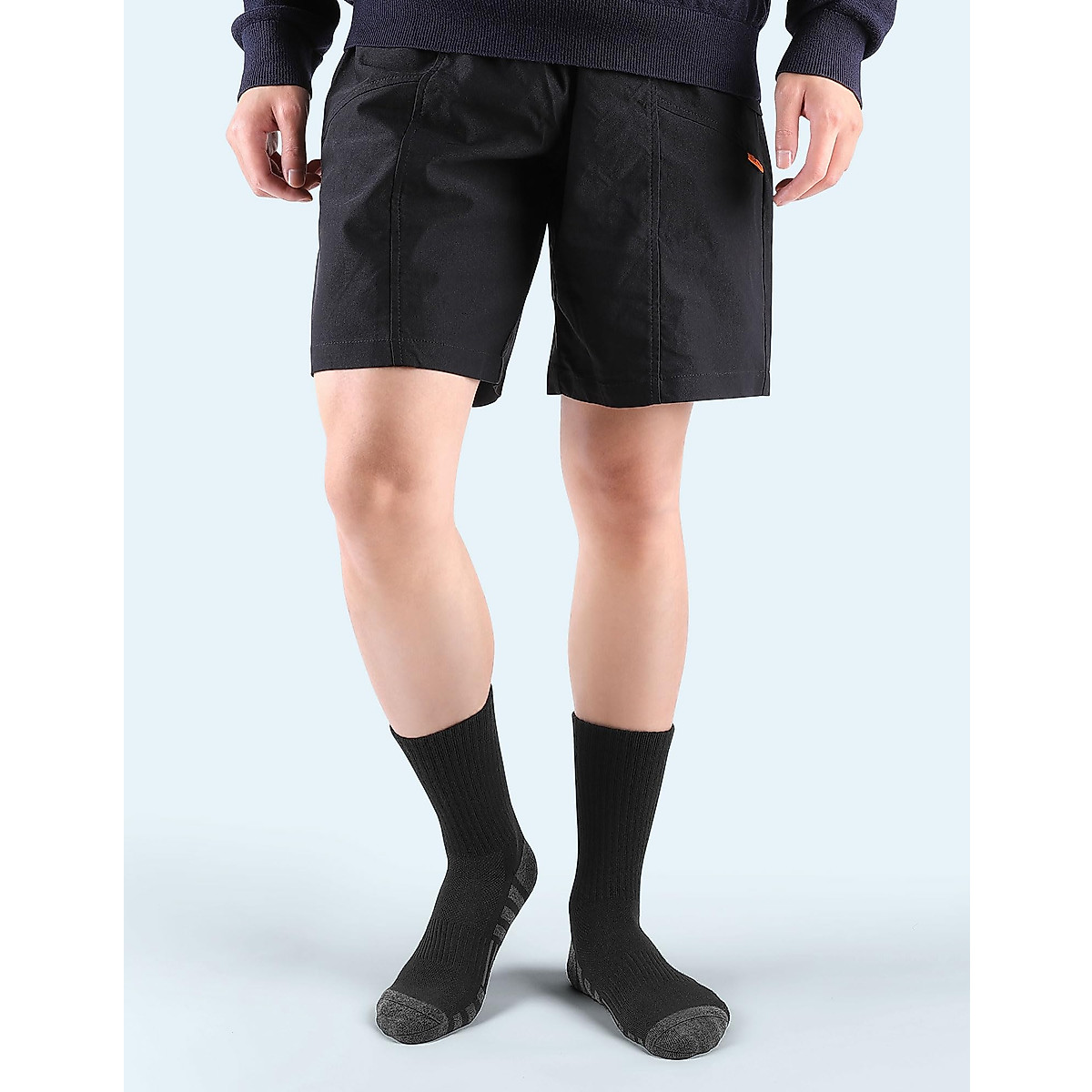 Airacker Athletic Socks Sport Running Calf Socks Performance Cushioned Breathable Crew Socks for Men Women(6 Pairs)