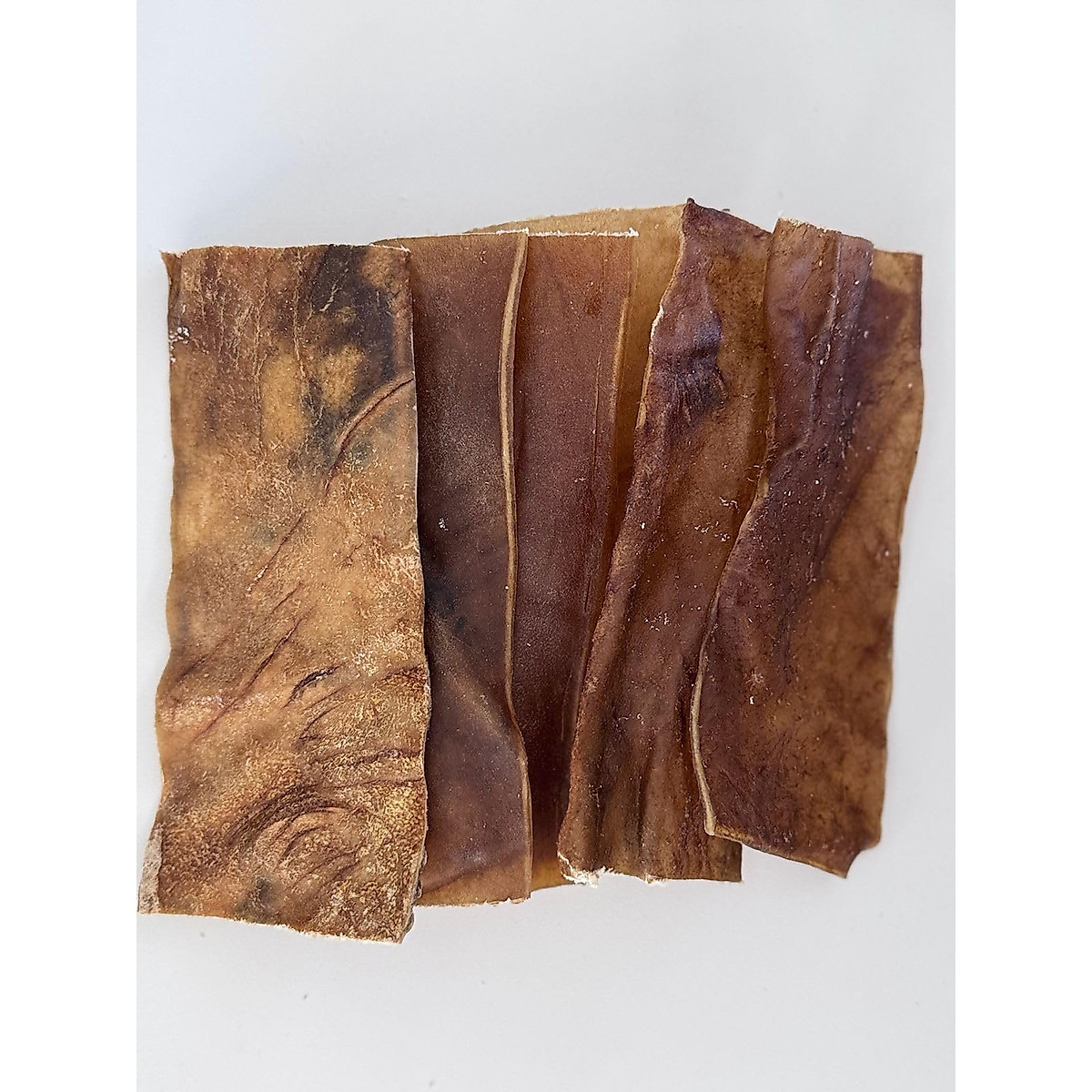 123 Treats Beef Cheek Chips Beef Basted Dog Chew 6" (2 pounds) All Natural Chews for Dogs | Great Rawhide Alternative