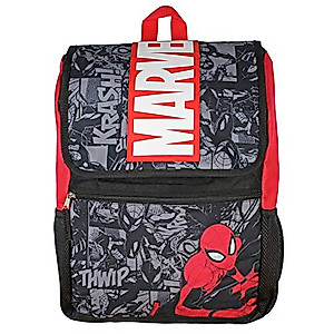 Marvel Spiderman Backpack Front Flap Compartment Travel Laptop Backpack With 3D Molded Marvel Logo