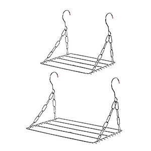 Hangers - Balcony Folding Shoe Drying Rack Clothes - Stainless Steel Laundry Underwear Towel Storage Holder