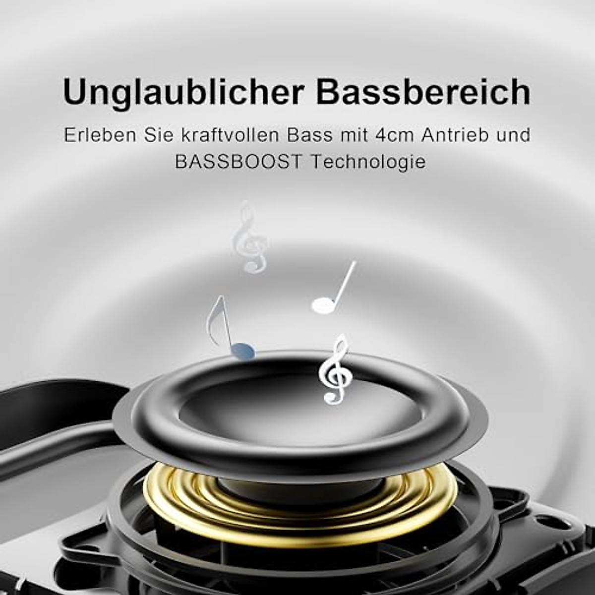 Boomcore Ultra Portable Bluetooth Speaker with Clip, 12H Playtime, Compact Small Speaker with Big Sound, Punchy Bass, Wireless IPX7 Waterproof Speaker for Beach, Pool, Boat, Biking - Black