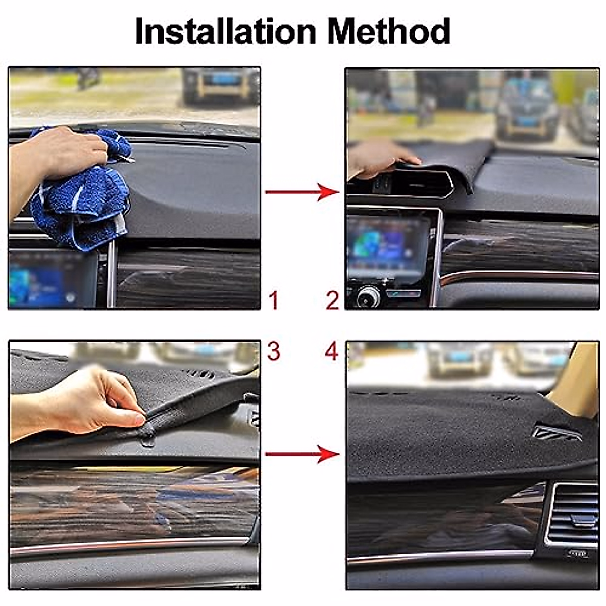 HATHWAY Fit for Volvo XC60 S60 S60L 2012-2016 RHD, car Dashboard Cover, Anti-Scratch Durable car Dashboard Cover, Interior Dash Covers