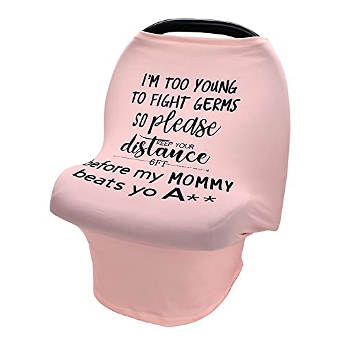 Petyoung Baby Nursing Cover Breastfeeding Scarf, Baby Car Seat Covers, Infant Stroller Cover, Carseat Canopy Keep Distance Sign for Girls and Boys