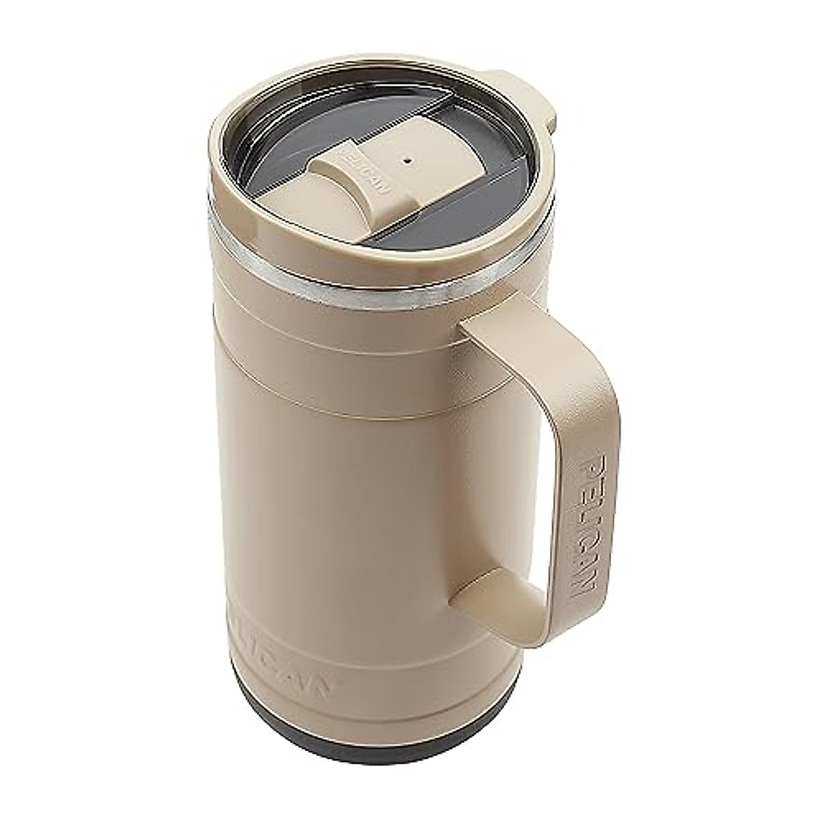 Pelican Hydration Pelican Ridge™ 18 oz Vacuum Insulated Tumbler - Recycled Stainless Steel Double Wall Travel with Dual Lid, Powder Coated Insulated Coffee Mug For Hot Cold Drinks, Desert