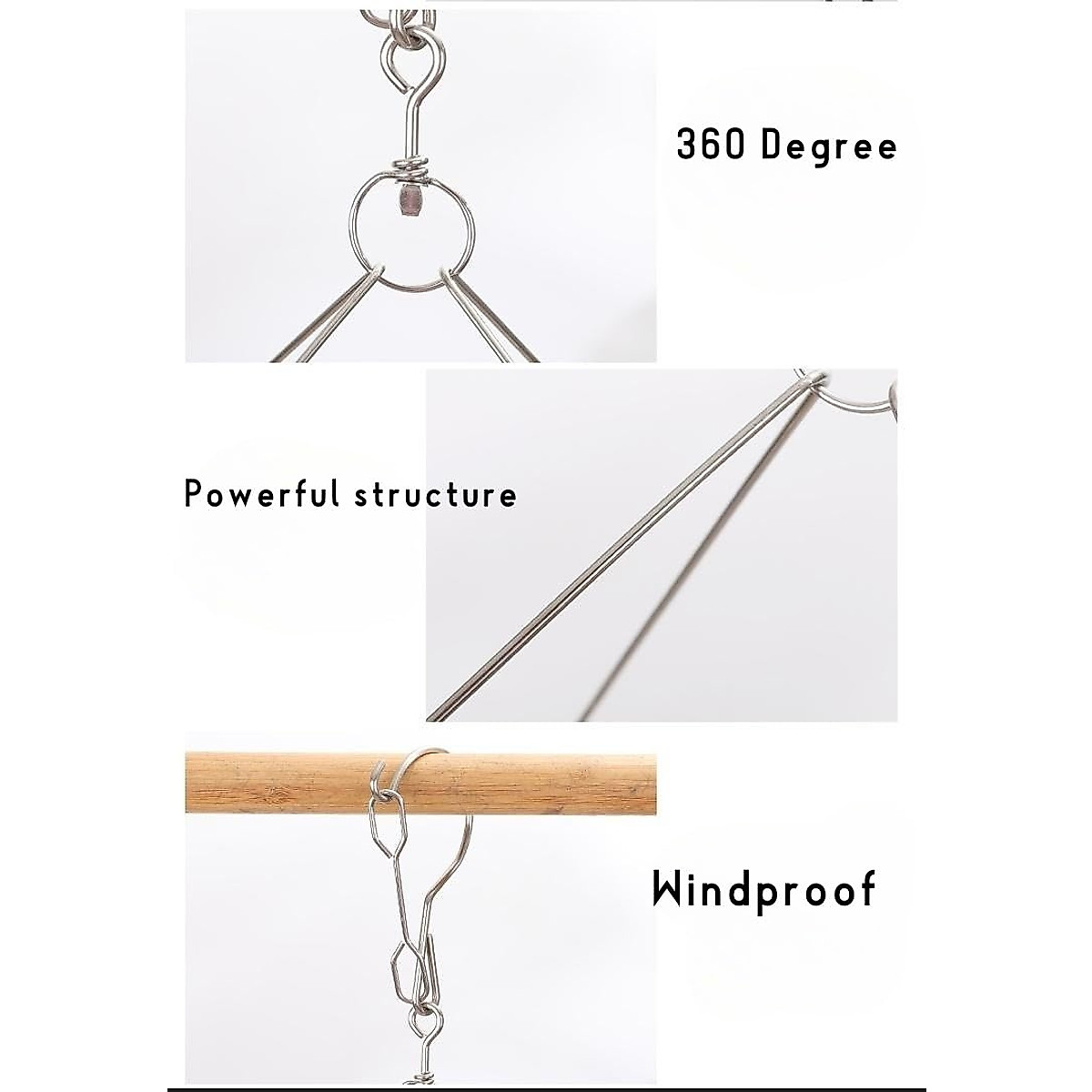 WudTus Sock Dryer Rack, Large Stainless Steel Laundry Drying Rack for Air Drying Sock Hanger, Underwear Hanger, Clothes Hangers (2 Pack Round)