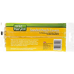Wild Harvest SANDED PERCH COVERS for PARAKEETS CANARIES FINCHES & SMALL BIRDS