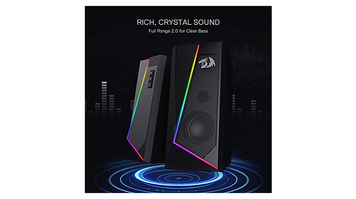 Redragon GS520 RGB Speakers - Enhanced Sound & Stylish Lighting