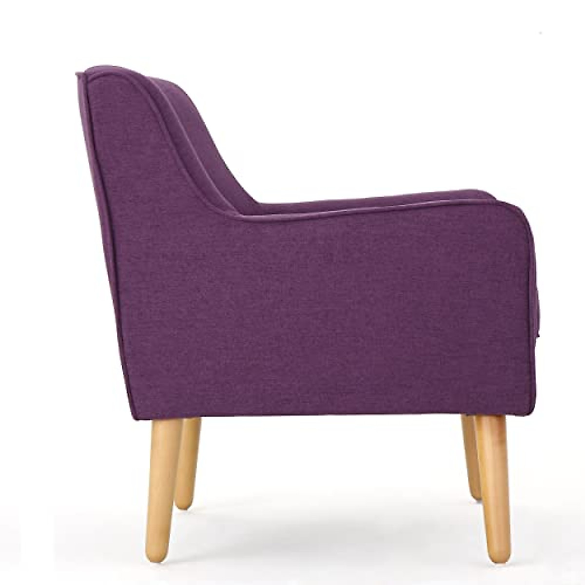 Christopher Knight Home Felicity Mid-Century Fabric Arm Chair, Purple