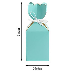 Efavormart 25 Pack Turquoise Vase Shape Favor Boxes with Satin Ribbons Cardboard Wedding Gift Boxes