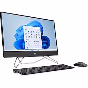 HP 2023 24 23.8" Touchscreen FHD All-in-One Desktop Computer, 12th Gen Intel 10-Core i5-1235U(Beat i7-1195G7), 16GB DDR4 RAM, 1TB PCIe SSD, WiFi 6, Bluetooth 5.2, Black, Windows 11, BROAG HDMI Cable