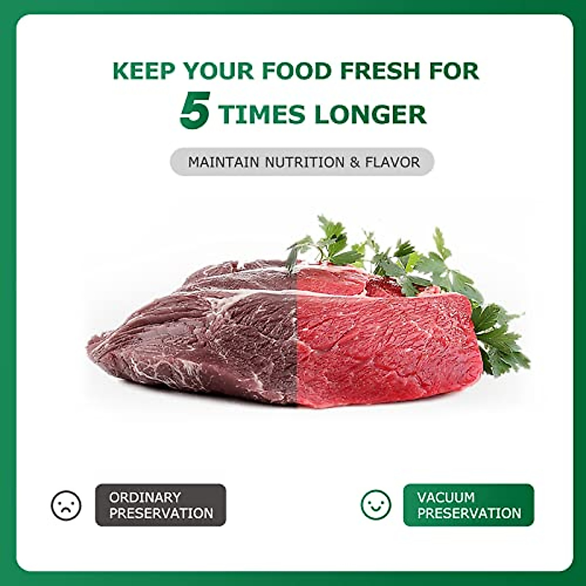 FRESKO Vacuum Sealer Bags 150 Count, Seal a Meal Vac Bag Sealer Machines, 50 of Each Size 50 Pint 6"X10",50 Quart 8"X12"and 50 Gallon11"X16" BPA Free, Heavy Bag, Great for Sous Vide Bag Meal Prep