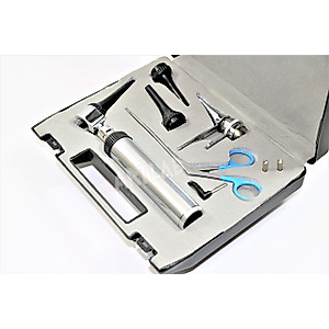 Artlab -Veterinary Operating Otoscope with Reusable Ear Speculas-Alligator Forceps and 2 Replacement Bulbs - Perfect for Home and Professional Use (Carrying Hard Case)