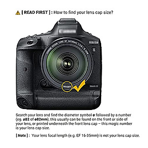 2 Pack JJC 82mm Front Lens Cap Cover with Deluxe Cap Keeper for Canon EF 24-70mm f2.8L, EF 16-35mm f2.8L, Nikon AF-S 24-70mm f2.8E ED VR, Sony FE 16-35mm f2.8 & Other Lenses with 82mm Filter Thread