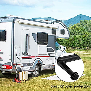 4pcs RV Gutter Spout Protector,RV Cover Protective Sleeve,RV Rain Gutter Spout Covers Protects Spout Ends from Gutter Spout Damage (4.5cm Long)