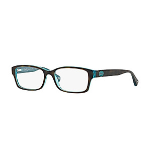 Coach HC6040 Brooklyn Prescription Eyewear Frames, Dark Tortoise/Demo Lens, 50 mm
