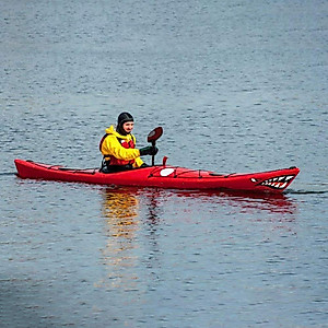 Ochine 2Pcs Shark Teeth Mouth Decals Sticker Waterproof DIY Funny Vinyl Shark Decal Stickers Kayak Boat Fishing Canoe Graphics Car Truck Graphics Accessories (1 Pair)