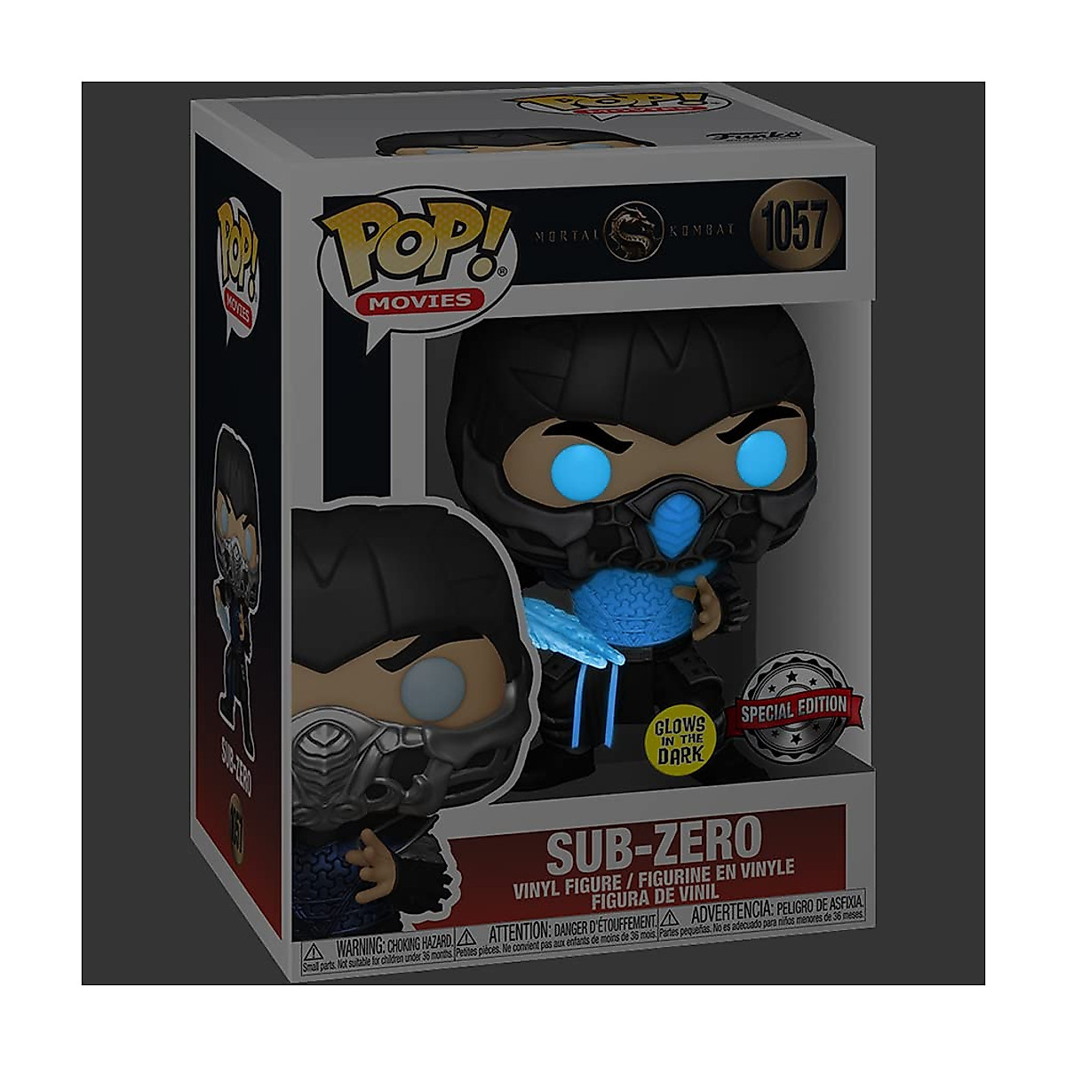 Funko Pop Mortal Kombat Movie Sub-Zero Glow in The Dark Exclusive Figure