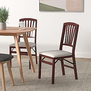 Stakmore Slat Back Folding Chair Finish, Set of 2, Cherry