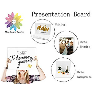 Mat Board Center, Pack of 50 Foam Core Backing Boards, Mounting Board (11x14 - Foam Board, White)