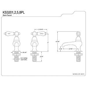Kingston Brass KS3201PL Restoration Basin Faucet, 3-1/2-Inch, Polished Chrome