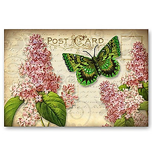 VICTORIAN FLOWERS postcard set of 20 postcards. Artistic flower in a vintage style post card variety pack. Made in USA.