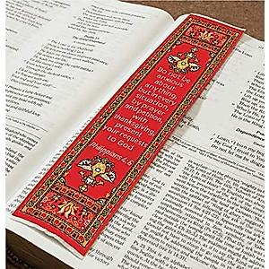 Do Not Be Afraid, Themed Assortment of 4 Woven Fabric Bible Verse Bookmarks, Silky Soft & Flexible Religious Bookmarkers for Novels Books & Bibles, Woven Design, Memory Verse Gift
