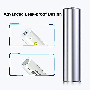 Deleepow AAA Rechargeable Batteries Nimh 1100mAh 1.2V Batteries AAA Rechargeable High Capacity 1200 Cycles Pack of 8