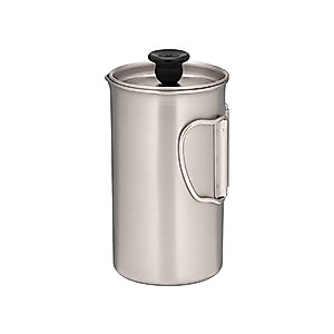 Snow Peak Titanium French Press - Ultralight Coffee Maker for Camping, Backpacking & Hiking - Camping Cookware Essential for Coffee Anywhere