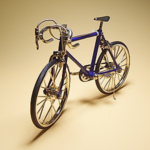 Taotenish 1:10 Scale Racing Bike Model Replica Bicycle Toy Collections Kids Gift - Dark Blue