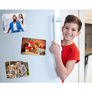 Your Square Custom Magnet | Square Magnetic Photo for Home School Office Kitchen Fridge Special Decoration | Save Your Best Personalized Picture Magnets | INKL Free Photo Upscaler