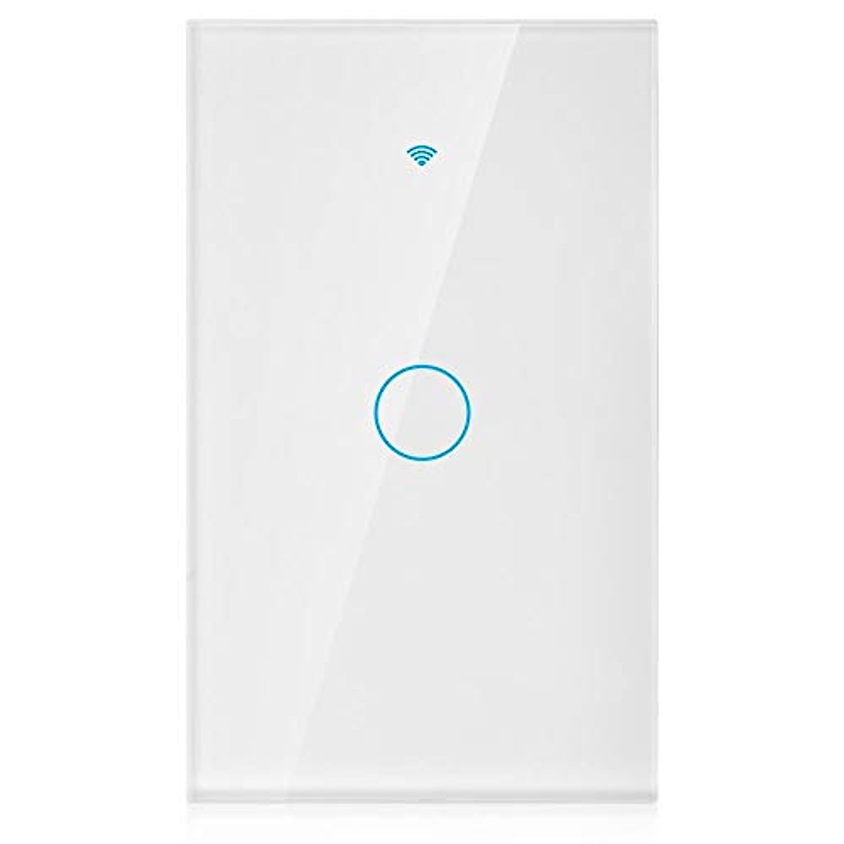 WiFi Touch Screen Switch, Remote Switch with Highly Sensitive Touch Keys, Suitable for Alexa Google, 1-Way AC(White)